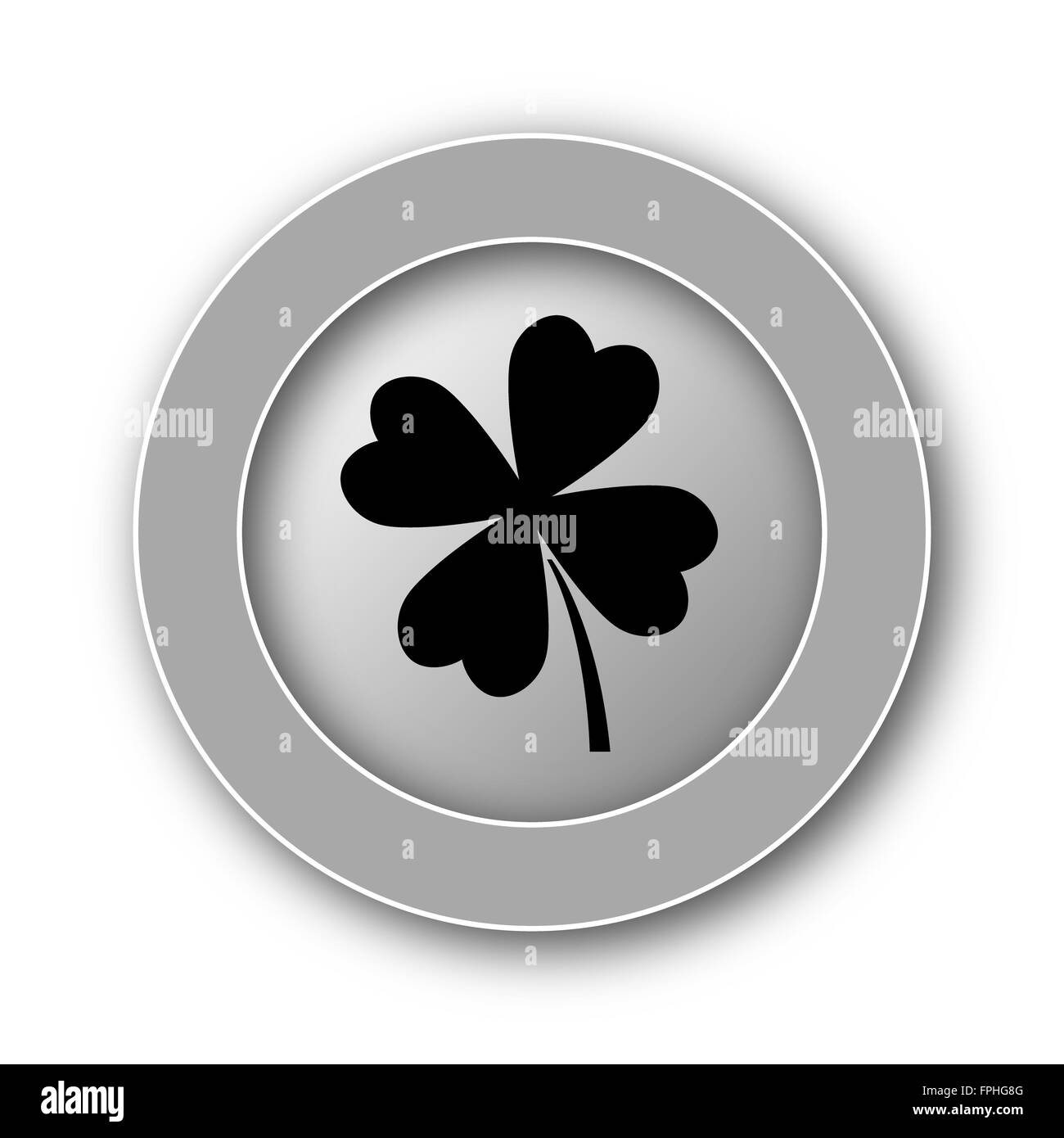 Clover icon. Internet button on white background Stock Photo - Alamy