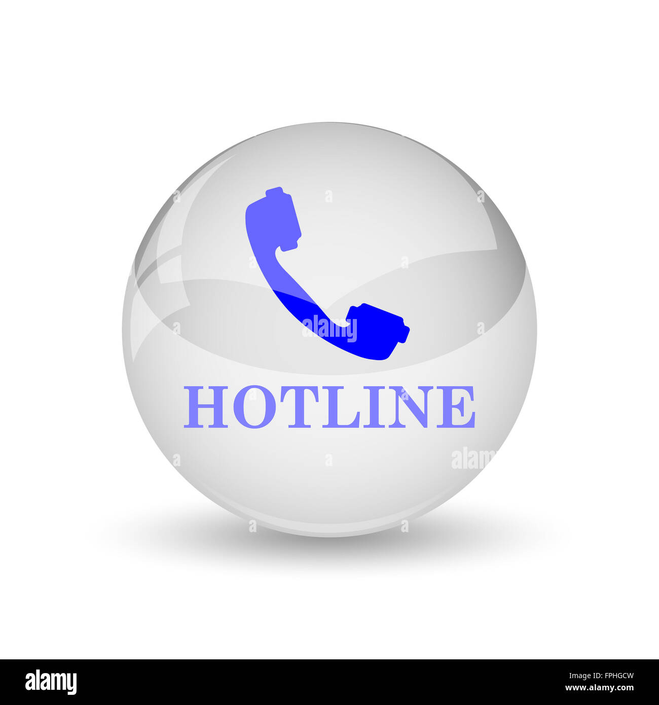Hotline icon. Internet button on white background Stock Photo - Alamy