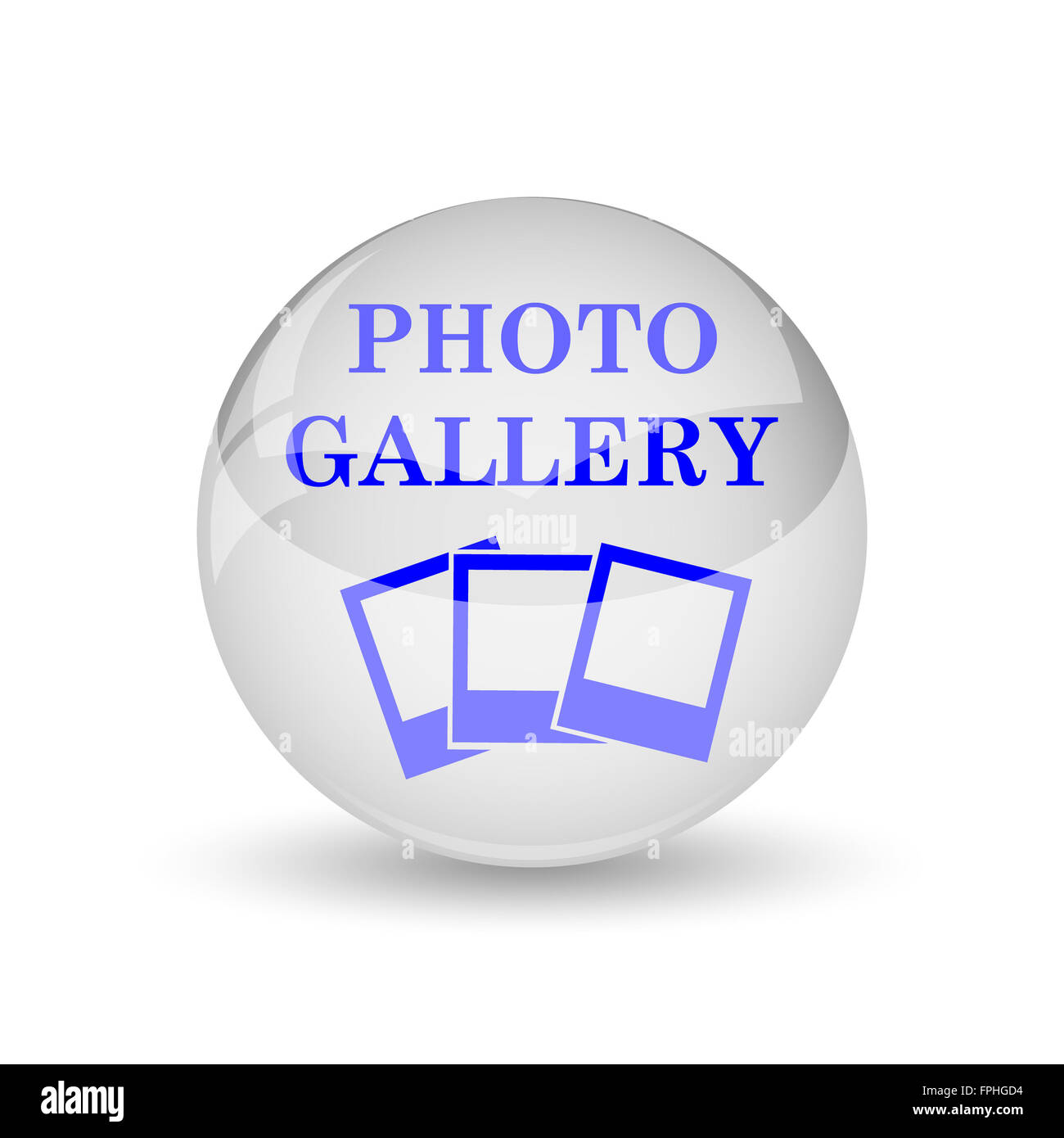 Photo gallery icon. Internet button on white background Stock Photo - Alamy