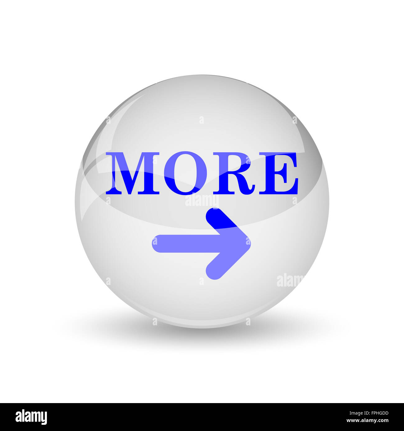 More icon. Internet button on white background Stock Photo - Alamy