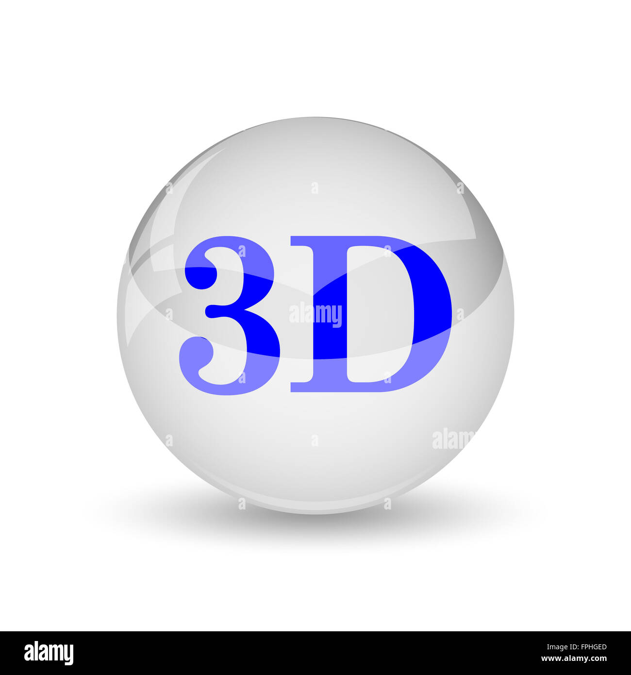 3D icon. Internet button on white background Stock Photo - Alamy