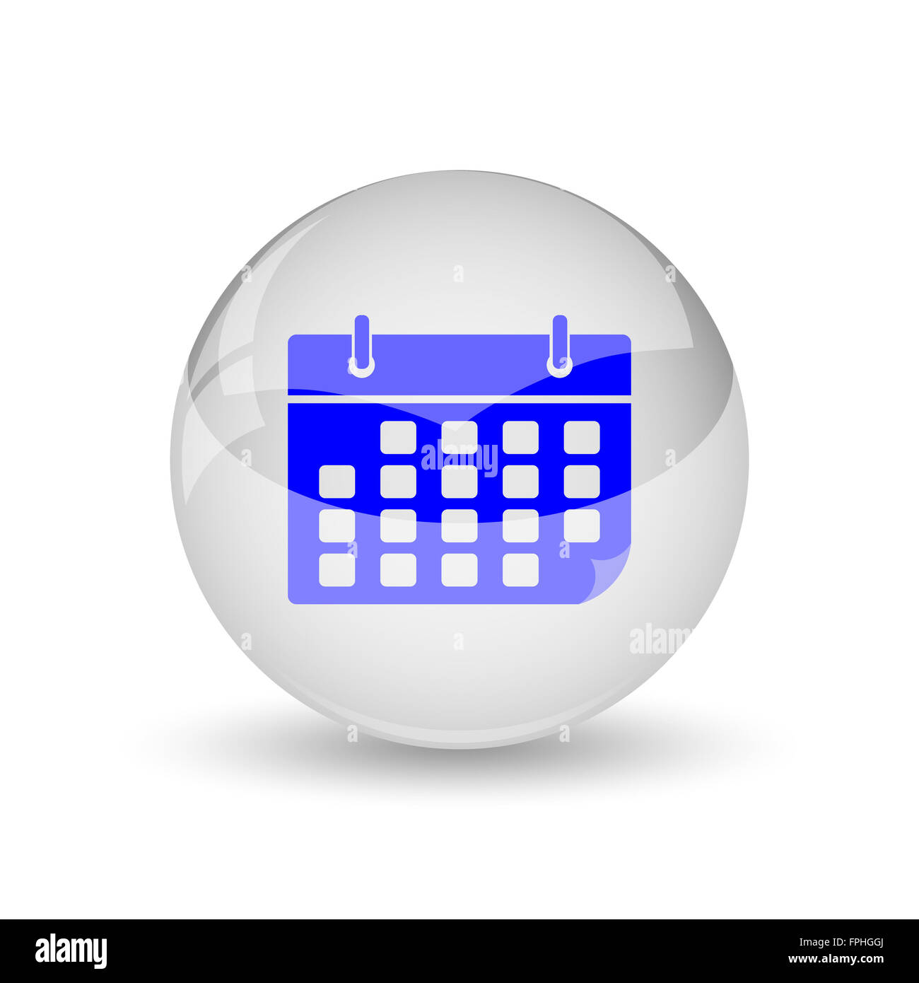 Calendar icon. Internet button on white background Stock Photo - Alamy