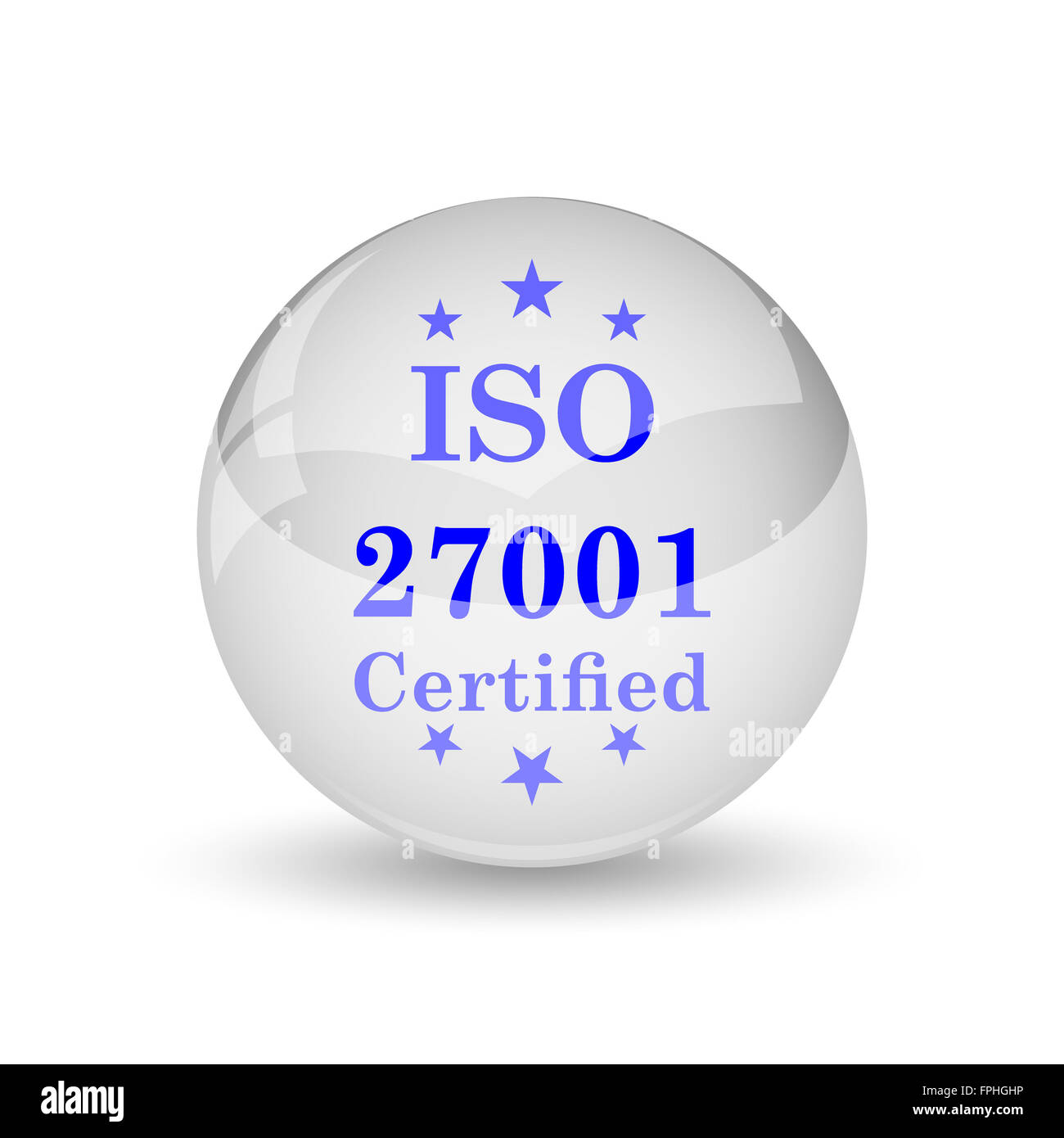 ISO 27001 icon. Internet button on white background Stock Photo - Alamy