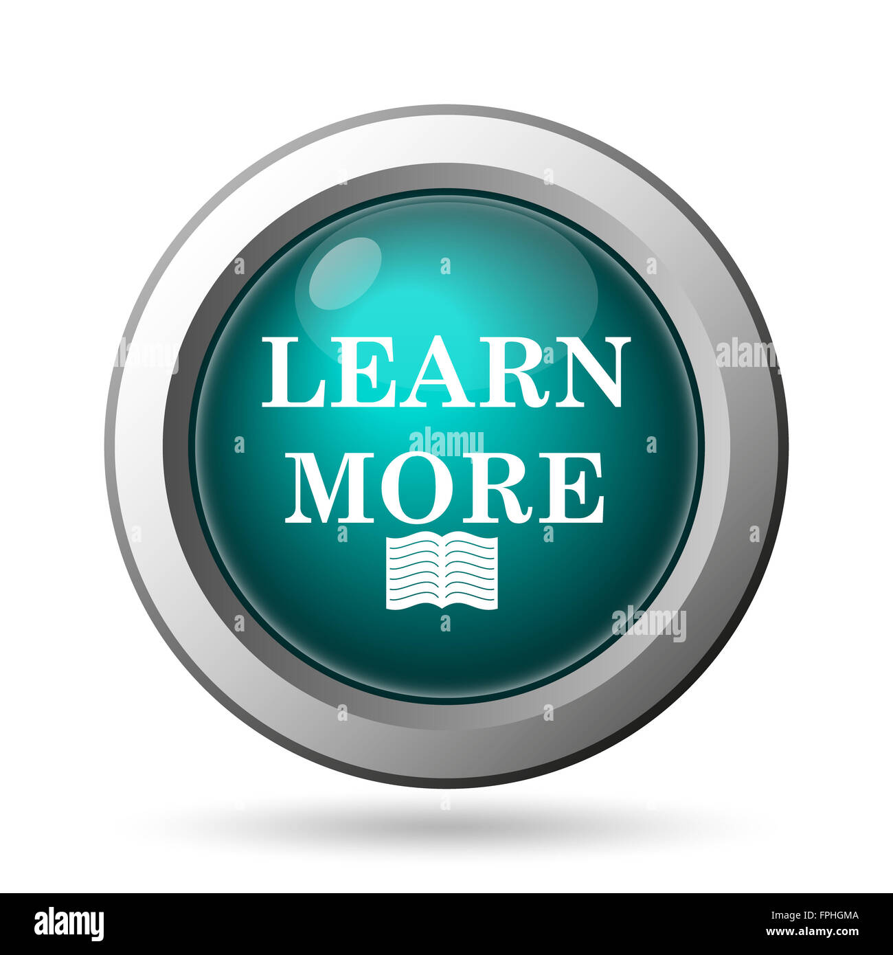 Learn more icon. Internet button on white background Stock Photo - Alamy