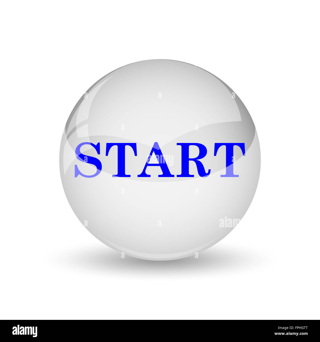 Start icon. Internet button on white background Stock Photo - Alamy