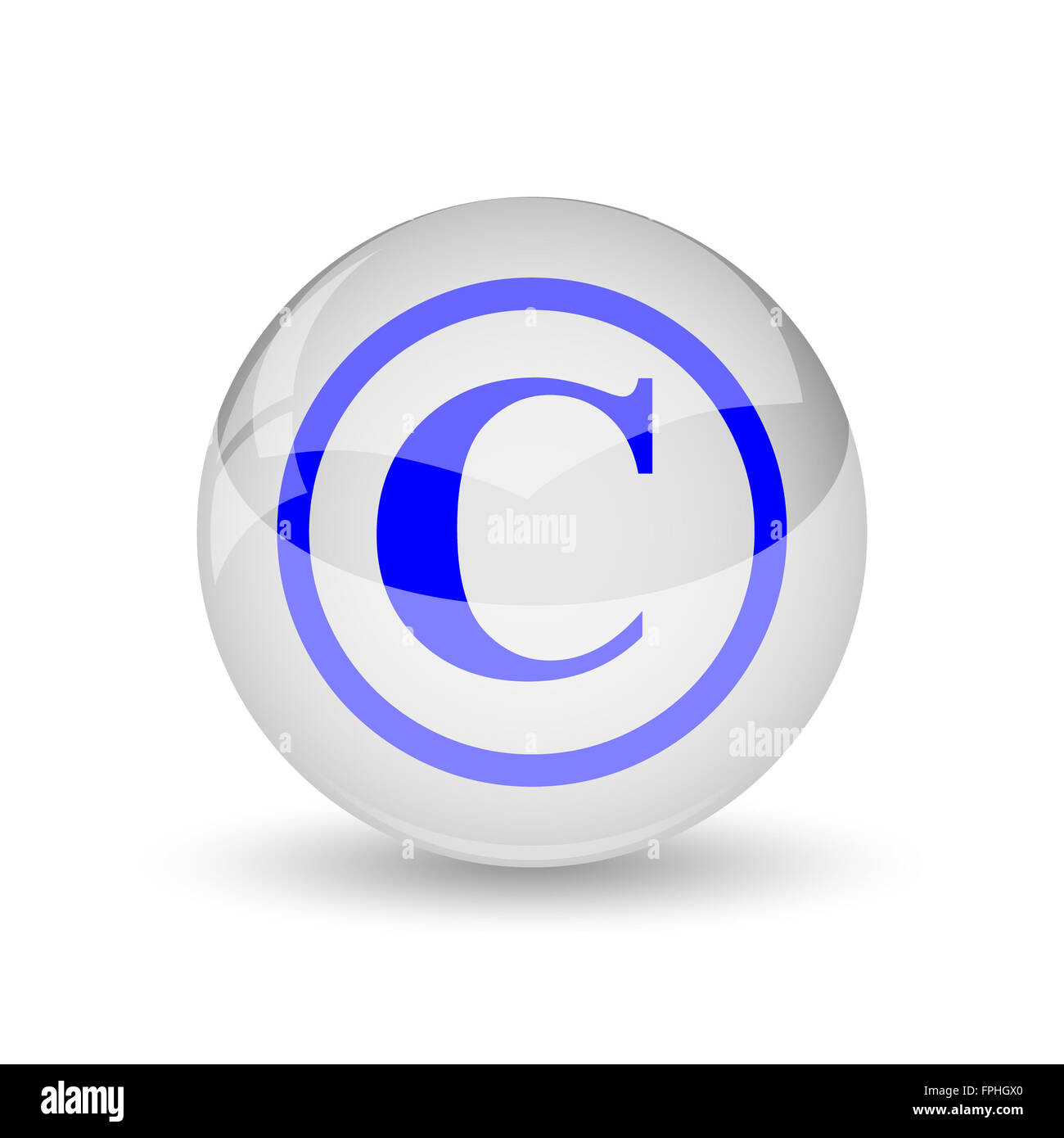 Copyright icon. Internet button on white background Stock Photo - Alamy