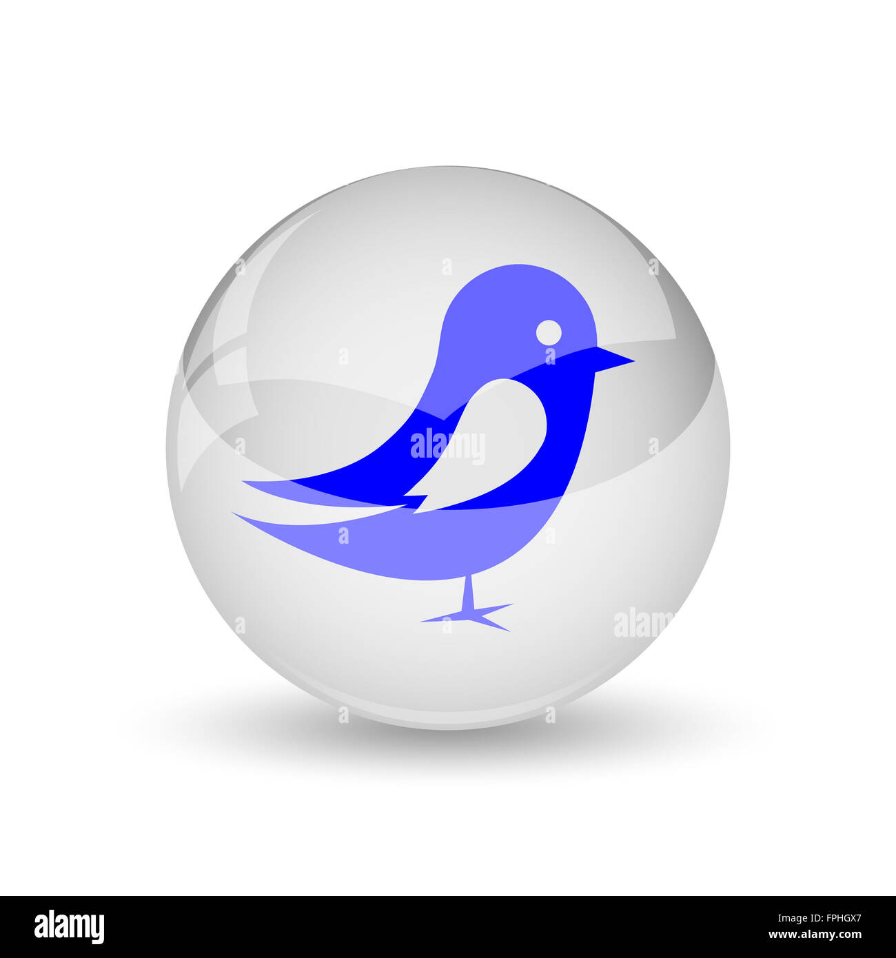Bird icon. Internet button on white background Stock Photo - Alamy