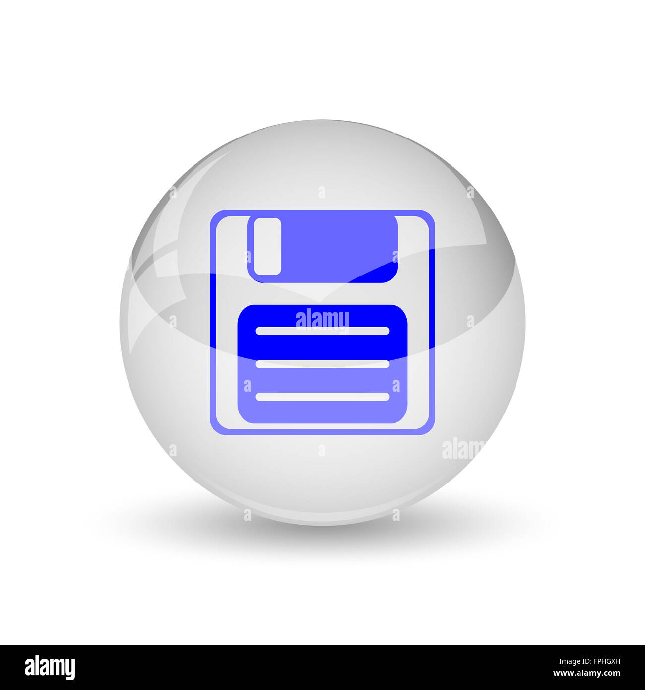 Save icon. Internet button on white background Stock Photo - Alamy