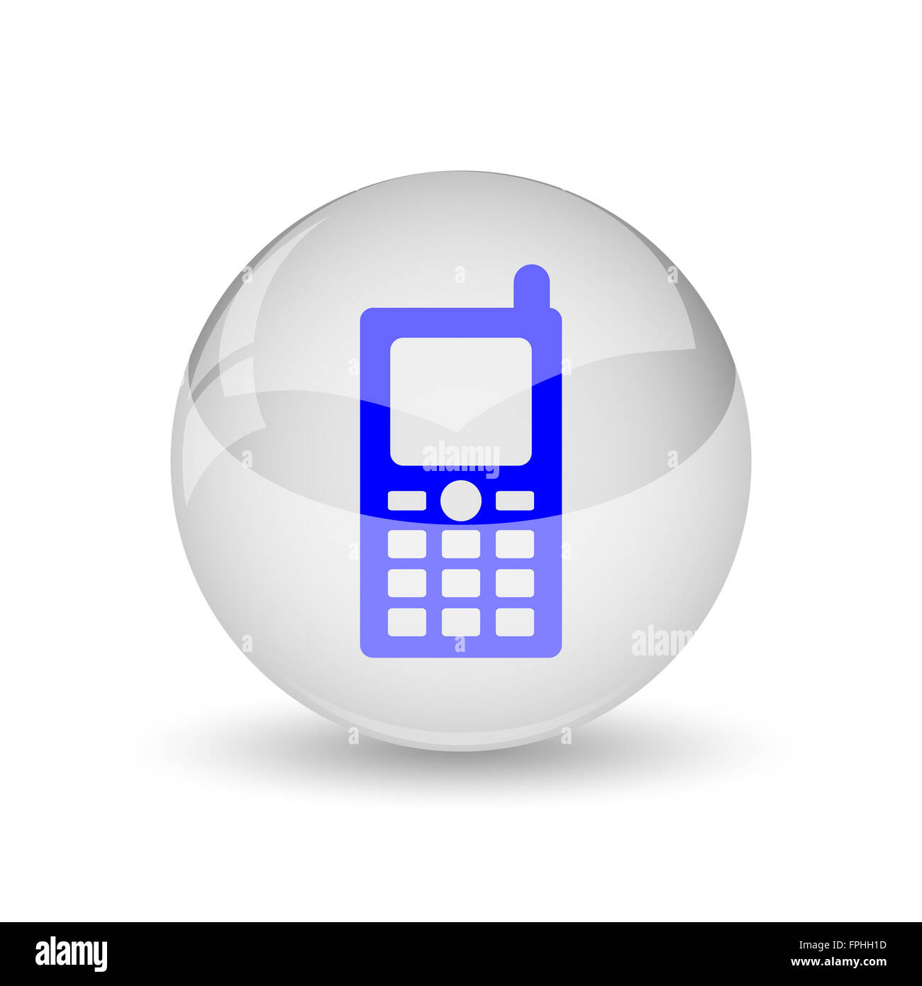 Mobile phone icon. Internet button on white background Stock Photo - Alamy
