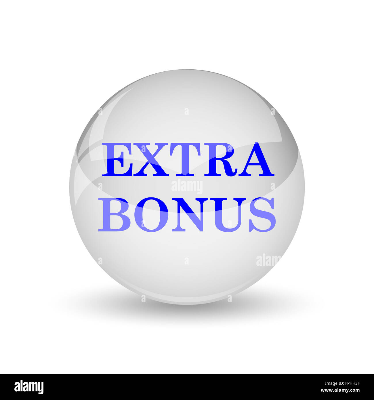 Extra bonus icon. Internet button on white background Stock Photo - Alamy