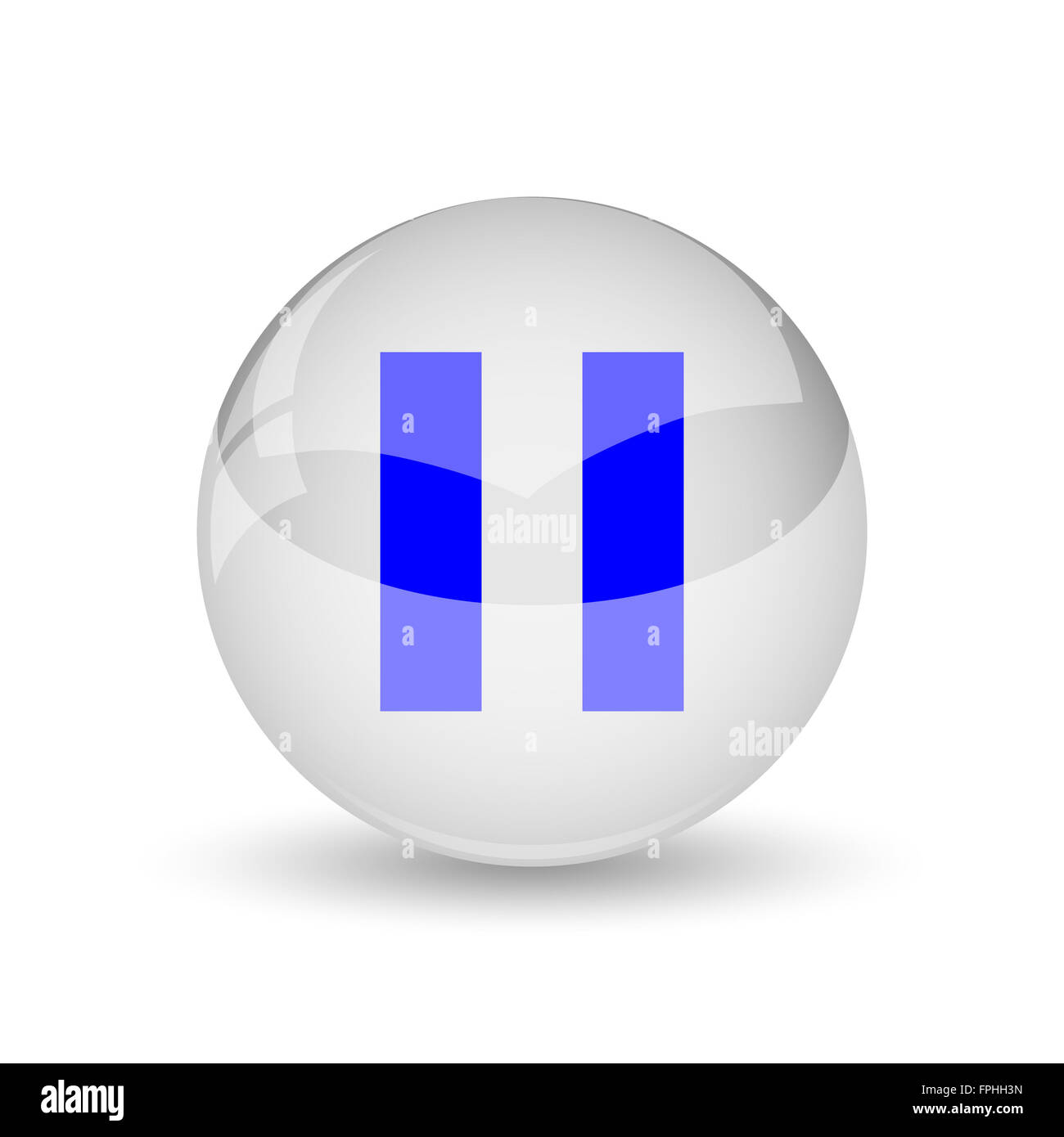 Pause icon. Internet button on white background Stock Photo - Alamy