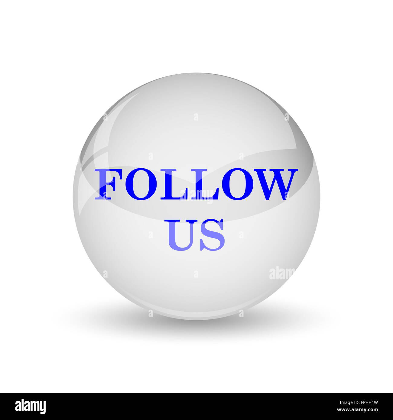 Follow us icon. Internet button on white background Stock Photo - Alamy