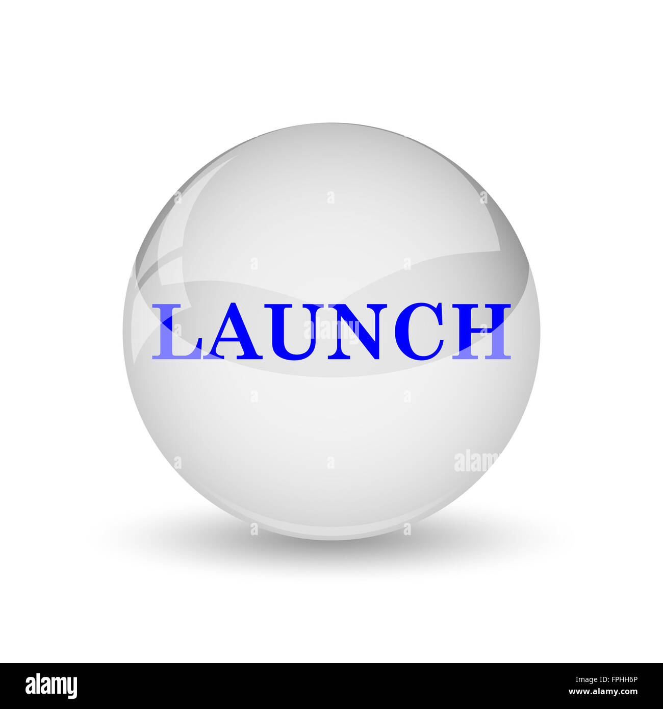 Launch icon. Internet button on white background Stock Photo - Alamy