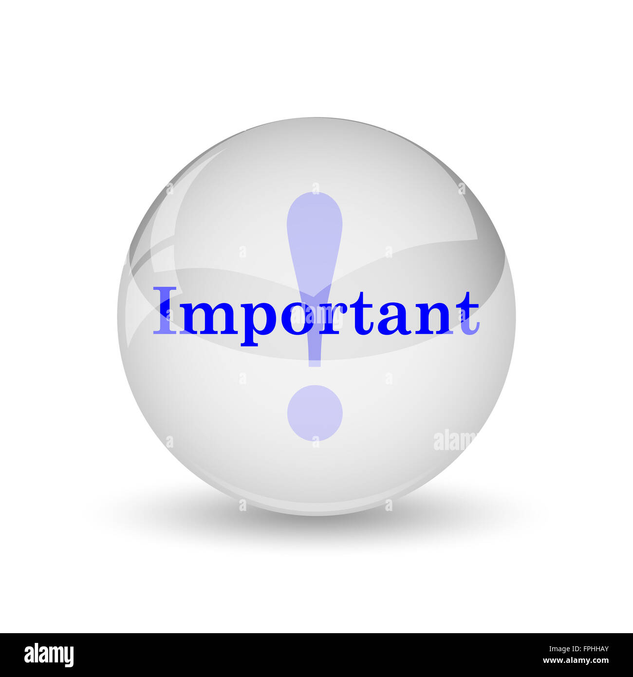 Important icon. Internet button on white background Stock Photo - Alamy