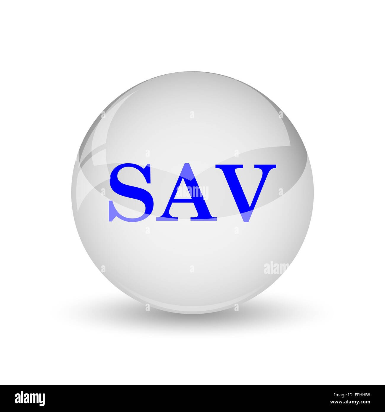 SAV icon. Internet button on white background Stock Photo - Alamy