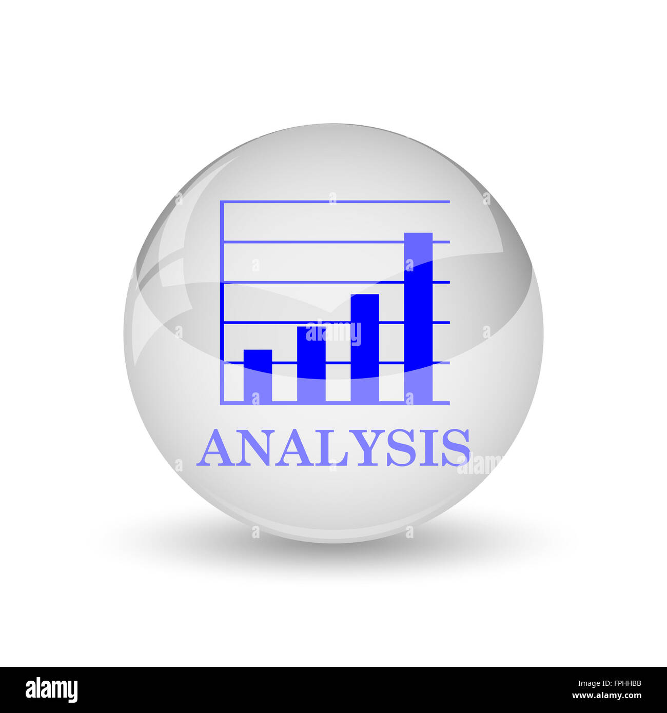 Analysis icon. Internet button on white background Stock Photo - Alamy