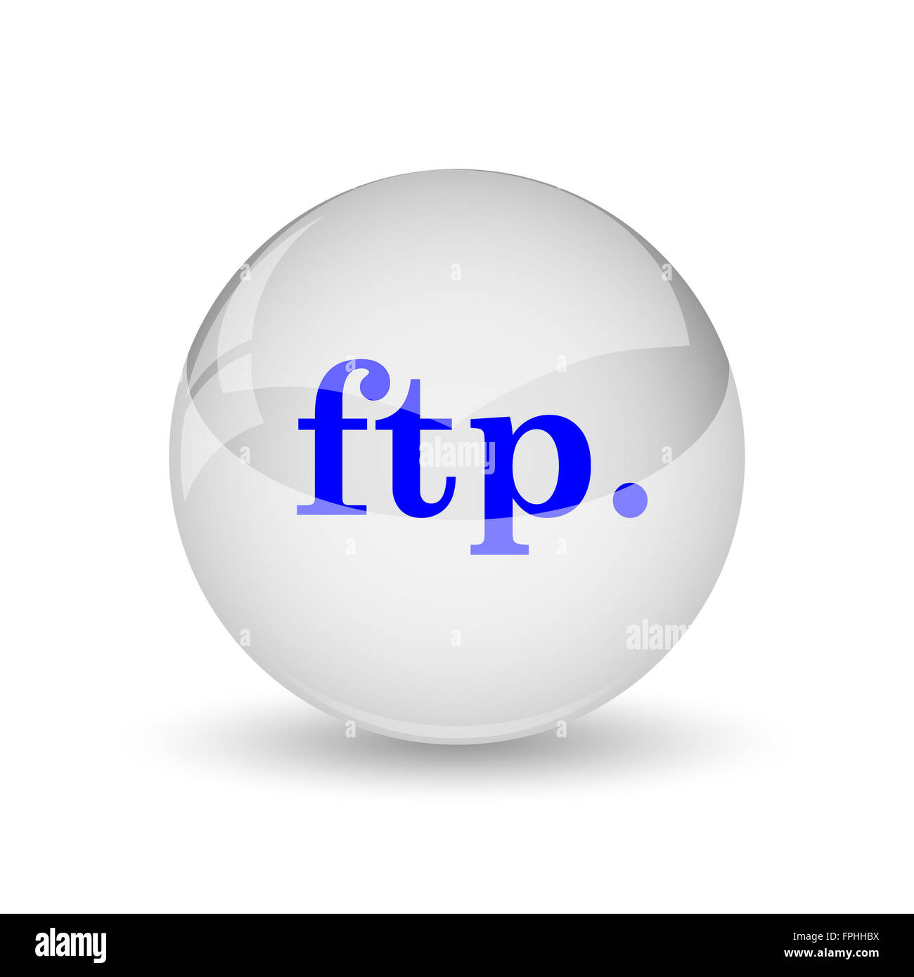 ftp. icon. Internet button on white background Stock Photo - Alamy