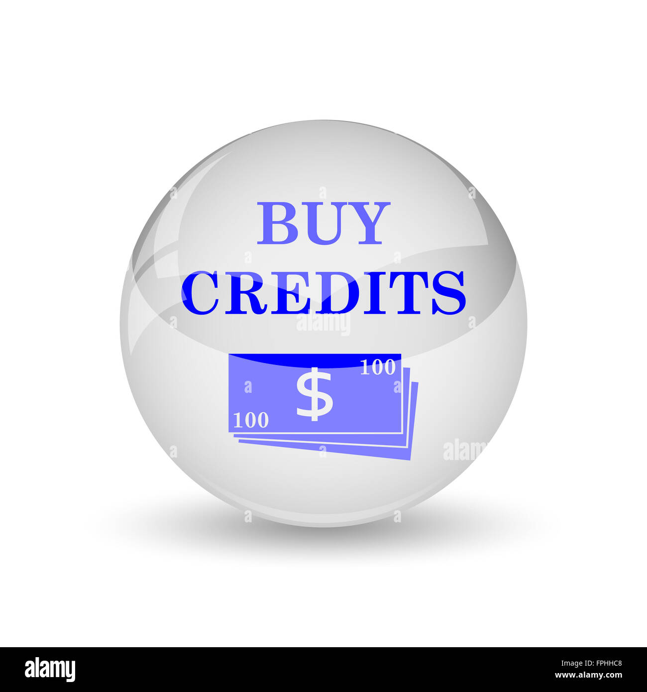 Buy credits icon. Internet button on white background Stock Photo - Alamy