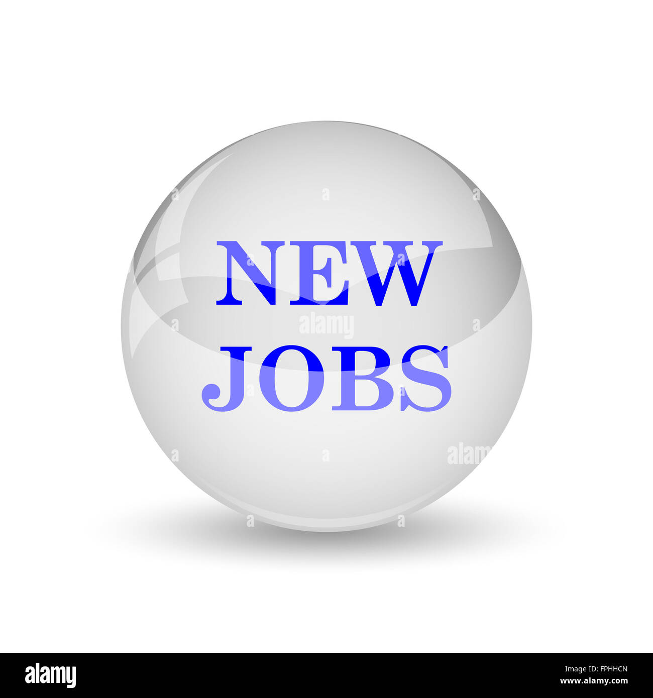 New jobs icon. Internet button on white background Stock Photo - Alamy