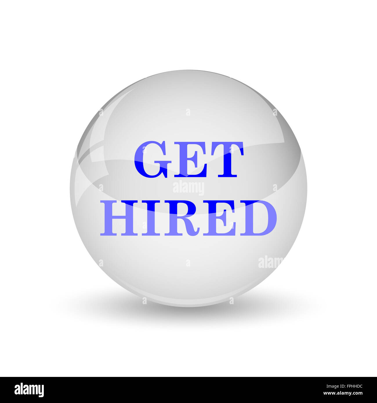 Get hired icon. Internet button on white background Stock Photo - Alamy