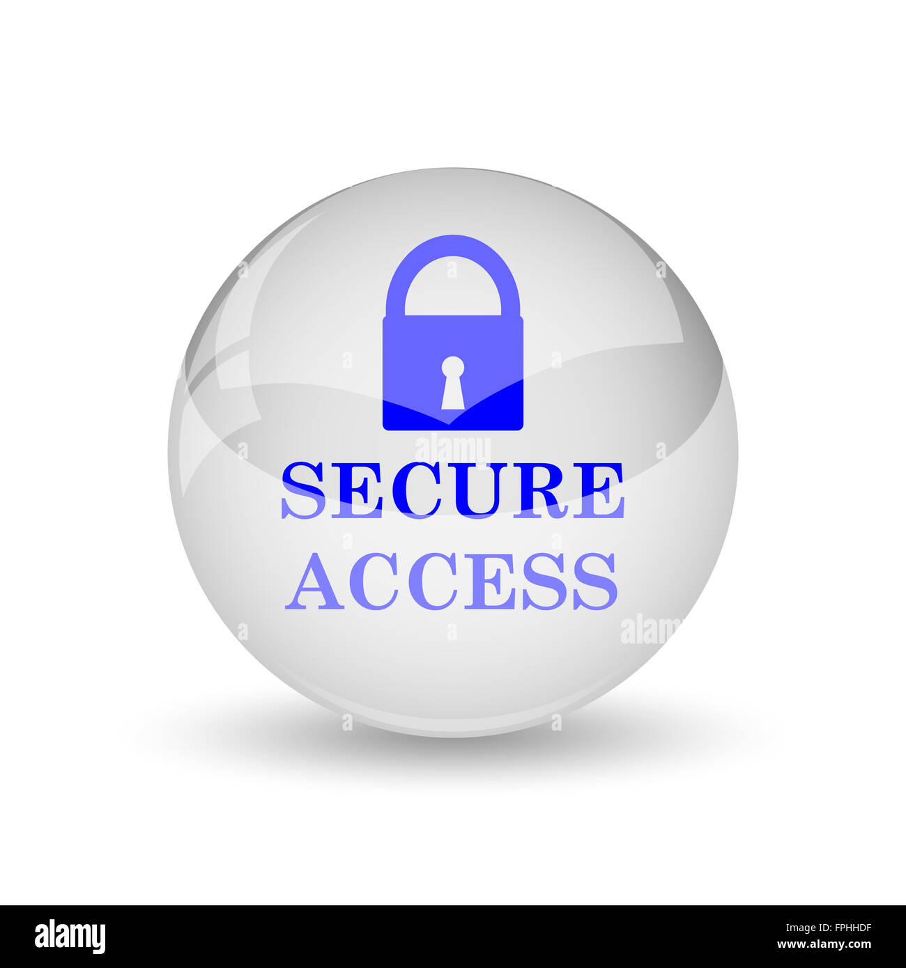 Secure access icon. Internet button on white background Stock Photo - Alamy