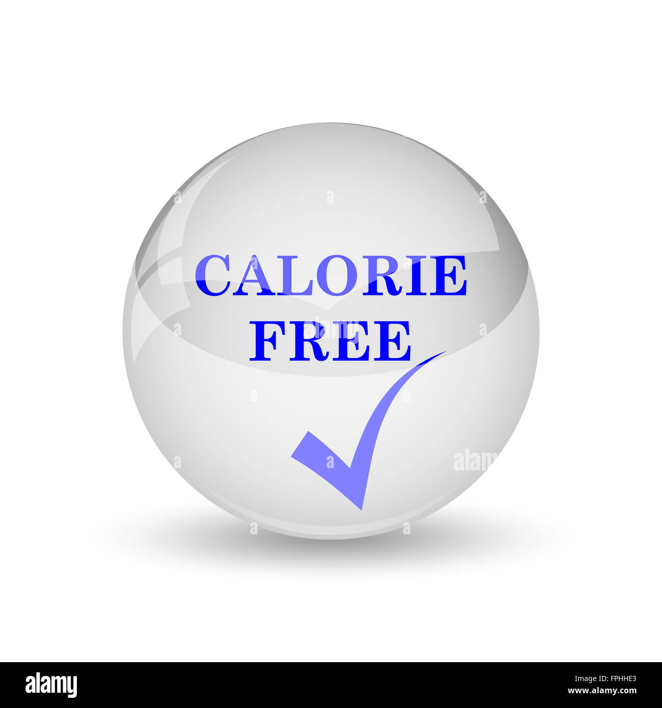 Calorie free icon. Internet button on white background Stock Photo - Alamy
