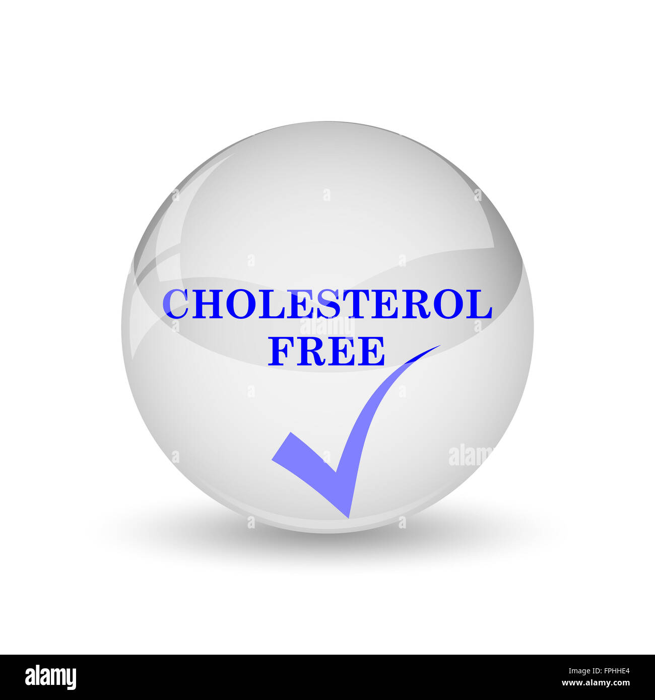 Cholesterol free icon. Internet button on white background Stock Photo ...