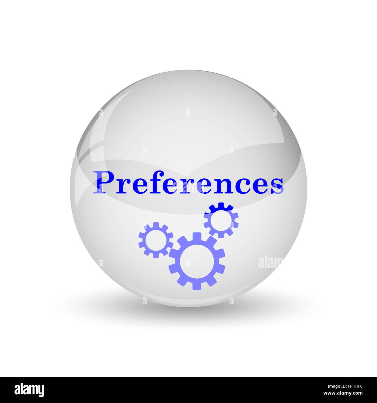 Preferences icon. Internet button on white background Stock Photo - Alamy