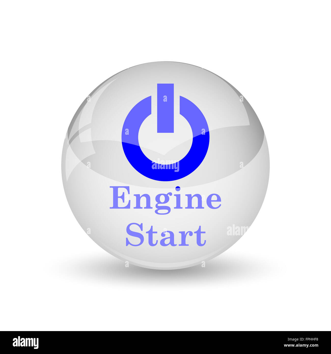 Engine start icon. Internet button on white background Stock Photo - Alamy