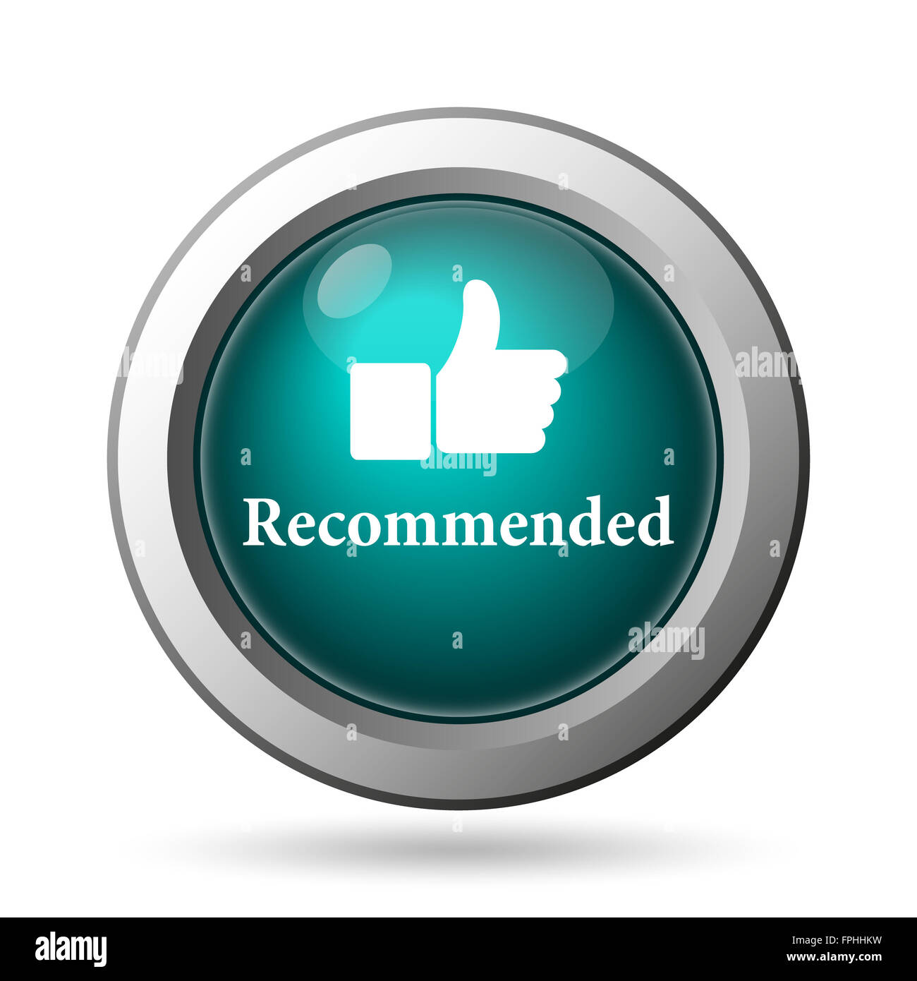 Recommended icon. Internet button on white background Stock Photo - Alamy