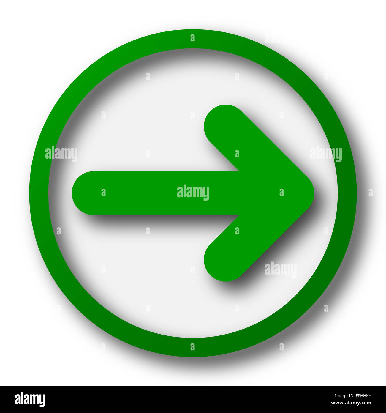 Right arrow icon. Internet button on white background Stock Photo - Alamy
