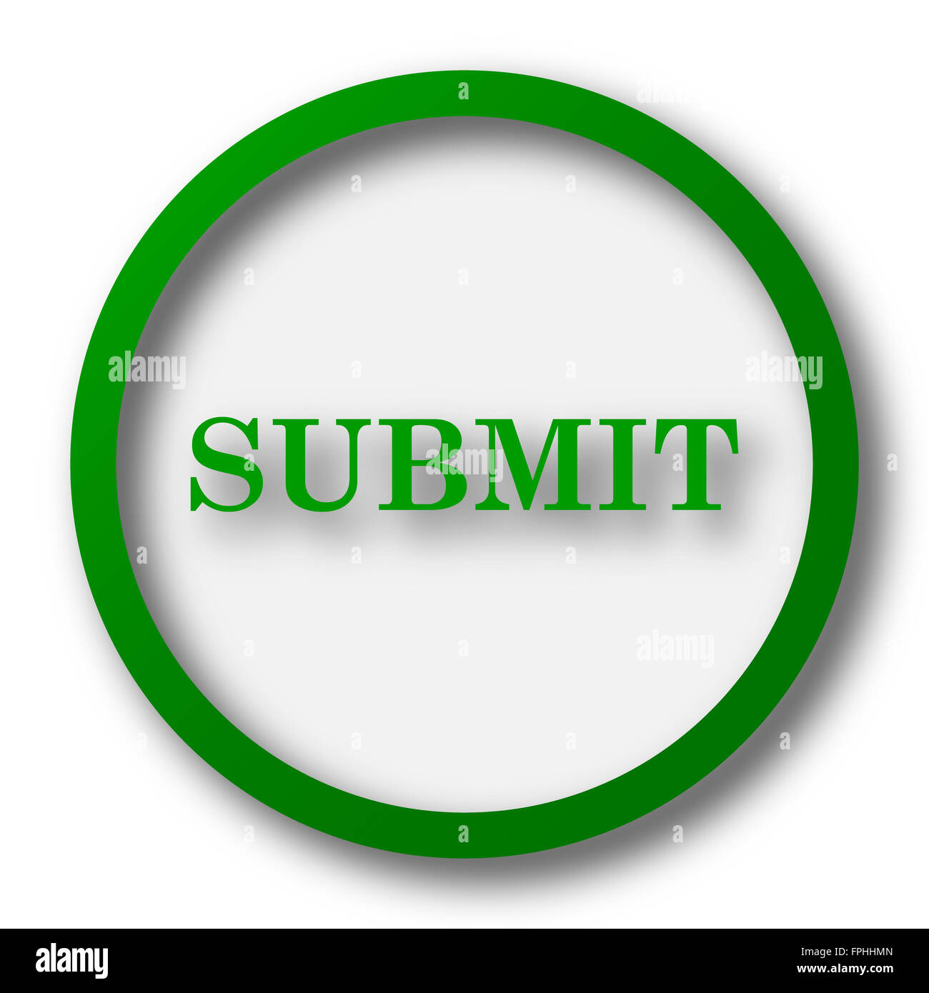 Submit icon. Internet button on white background Stock Photo - Alamy