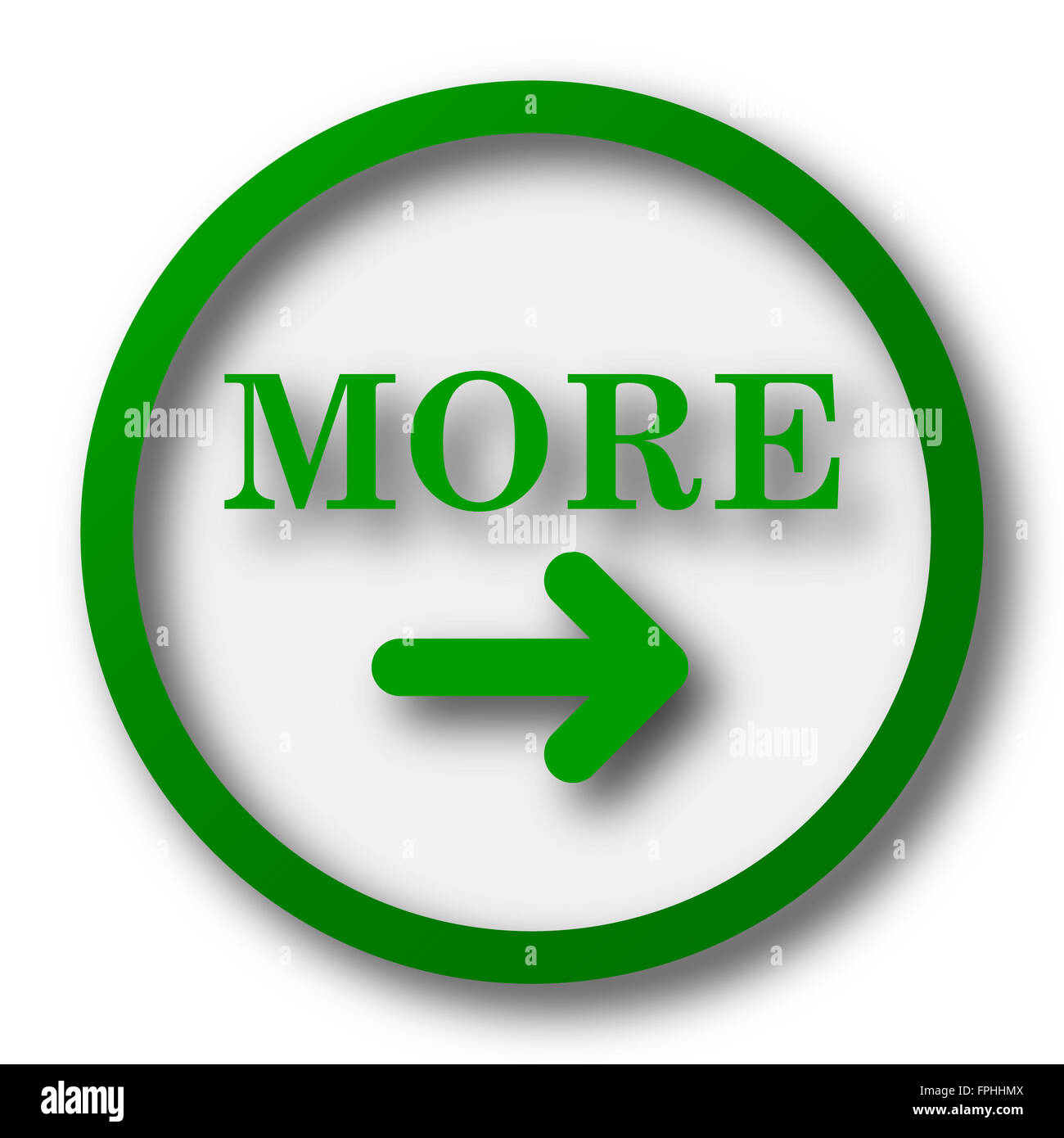 More icon. Internet button on white background Stock Photo - Alamy