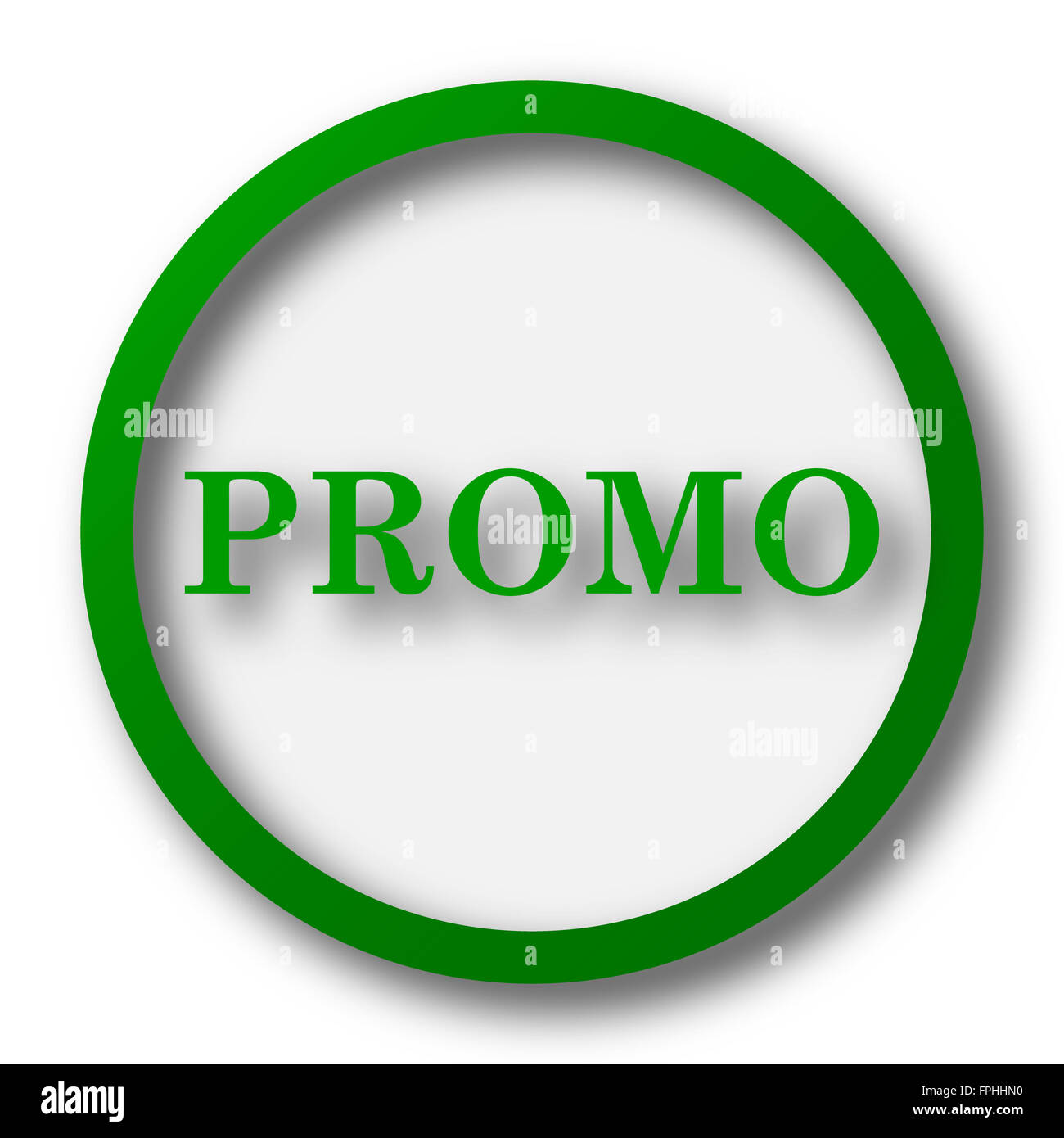 Promo icon. Internet button on white background Stock Photo - Alamy