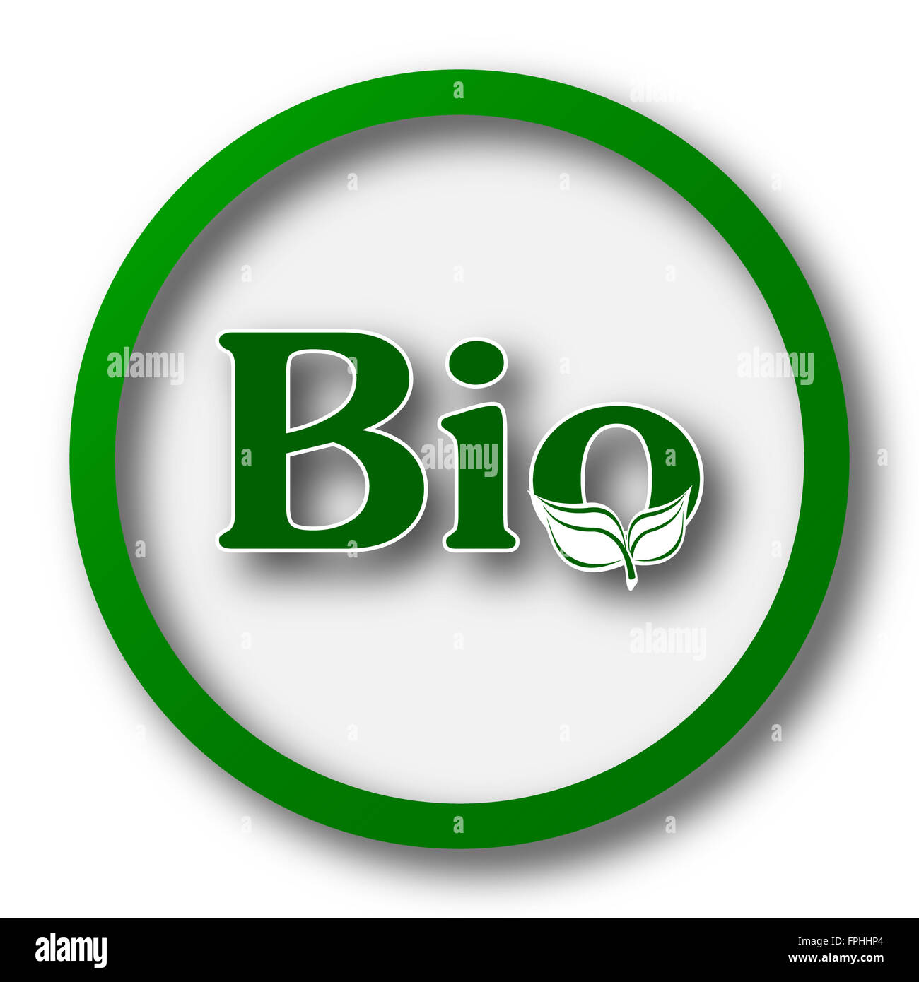 Bio icon. Internet button on white background Stock Photo - Alamy