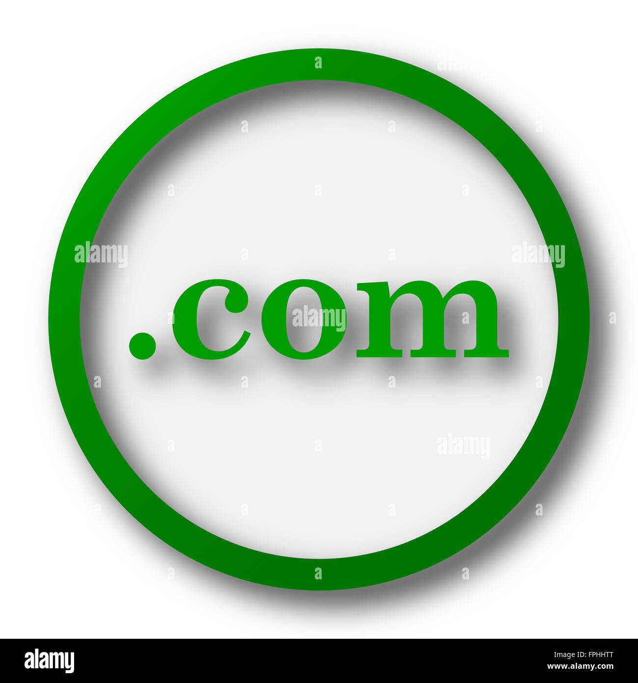 .com icon. Internet button on white background Stock Photo - Alamy