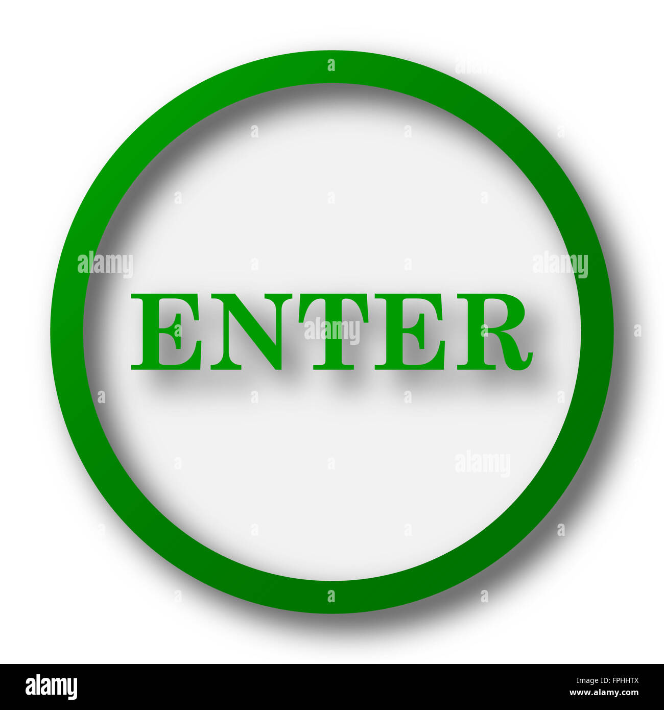 Enter icon. Internet button on white background Stock Photo - Alamy