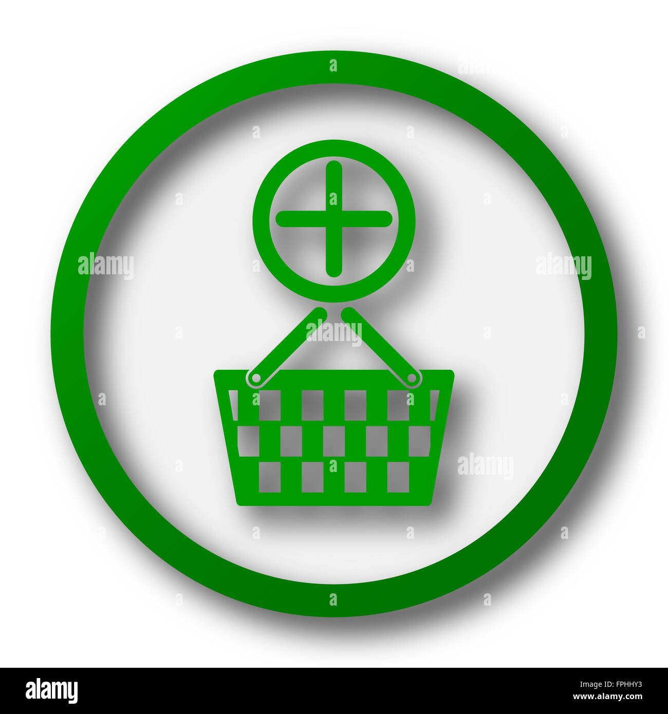 Add to basket icon. Internet button on white background Stock Photo - Alamy