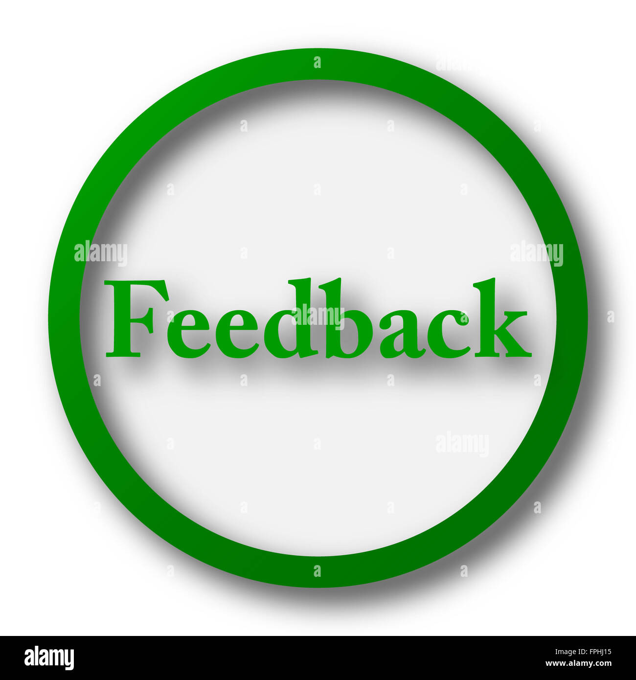 Feedback icon. Internet button on white background Stock Photo - Alamy