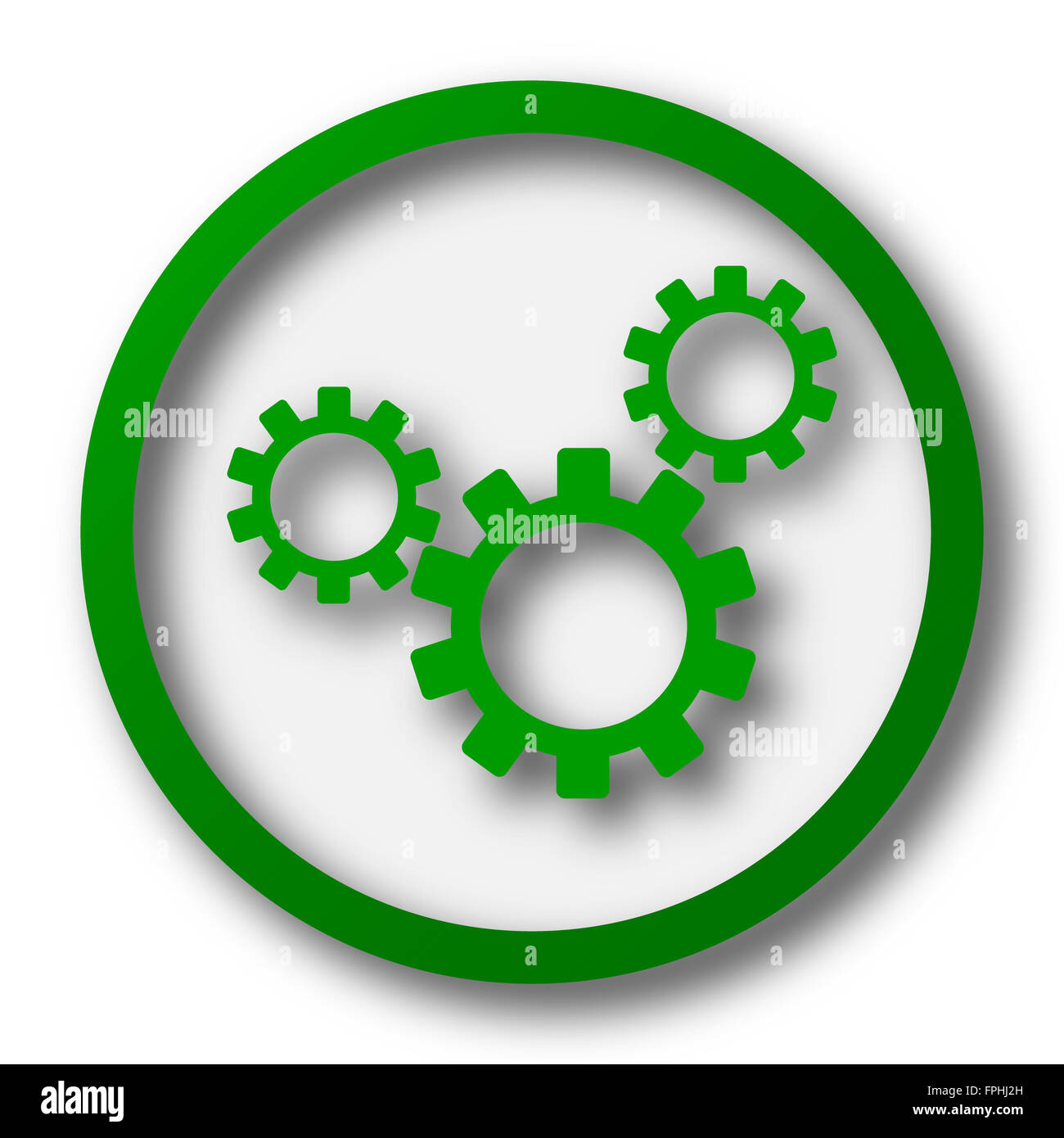 Settings icon. Internet button on white background Stock Photo - Alamy
