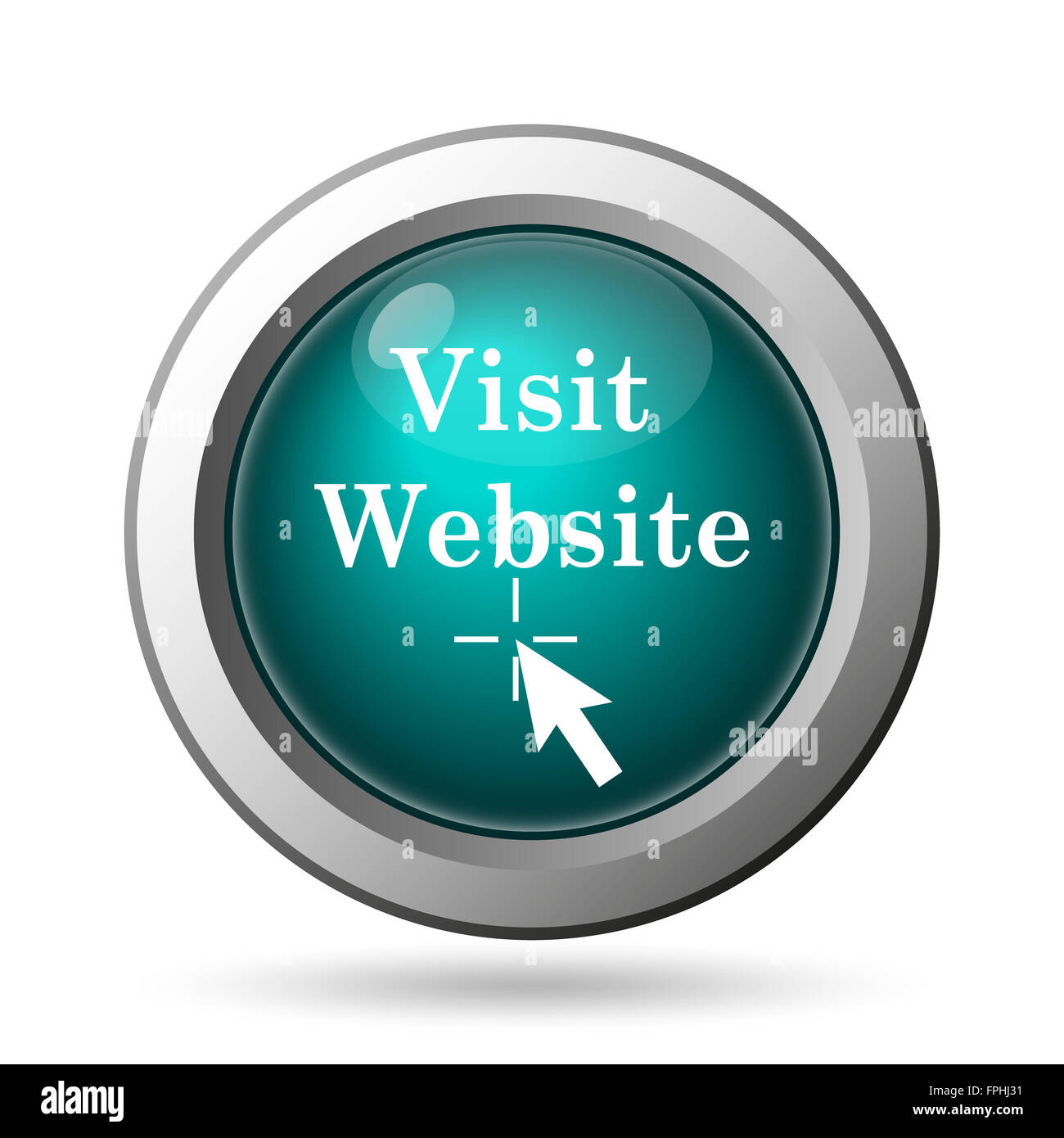 Visit website icon. Internet button on white background Stock Photo - Alamy
