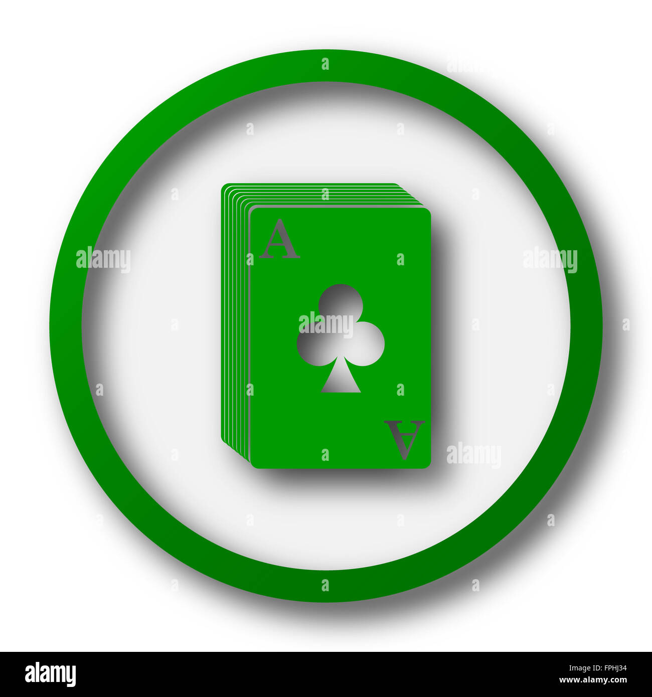 Deck of cards icon. Internet button on white background Stock Photo - Alamy