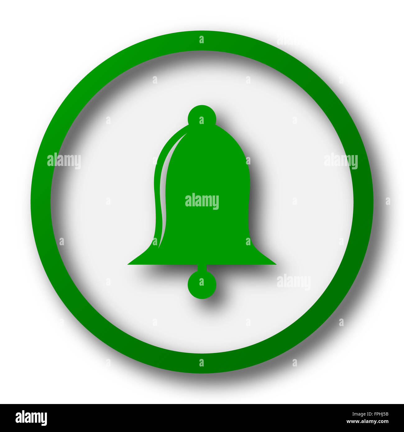 Bell icon. Internet button on white background Stock Photo - Alamy