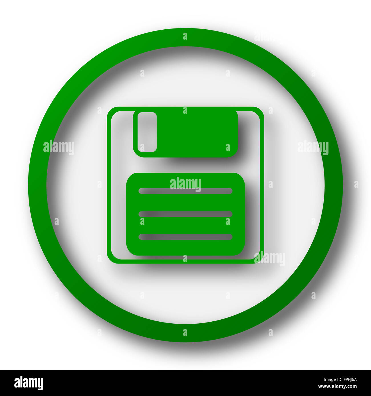 Save icon. Internet button on white background Stock Photo - Alamy