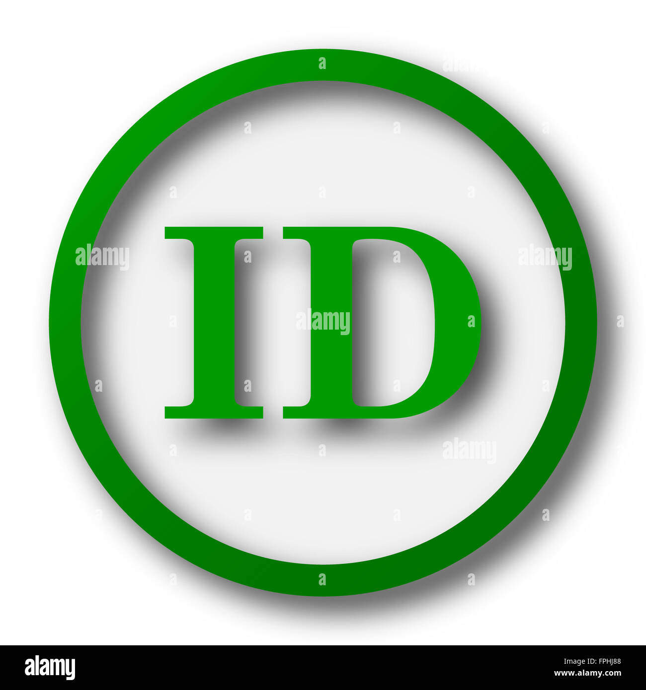 ID icon. Internet button on white background Stock Photo - Alamy