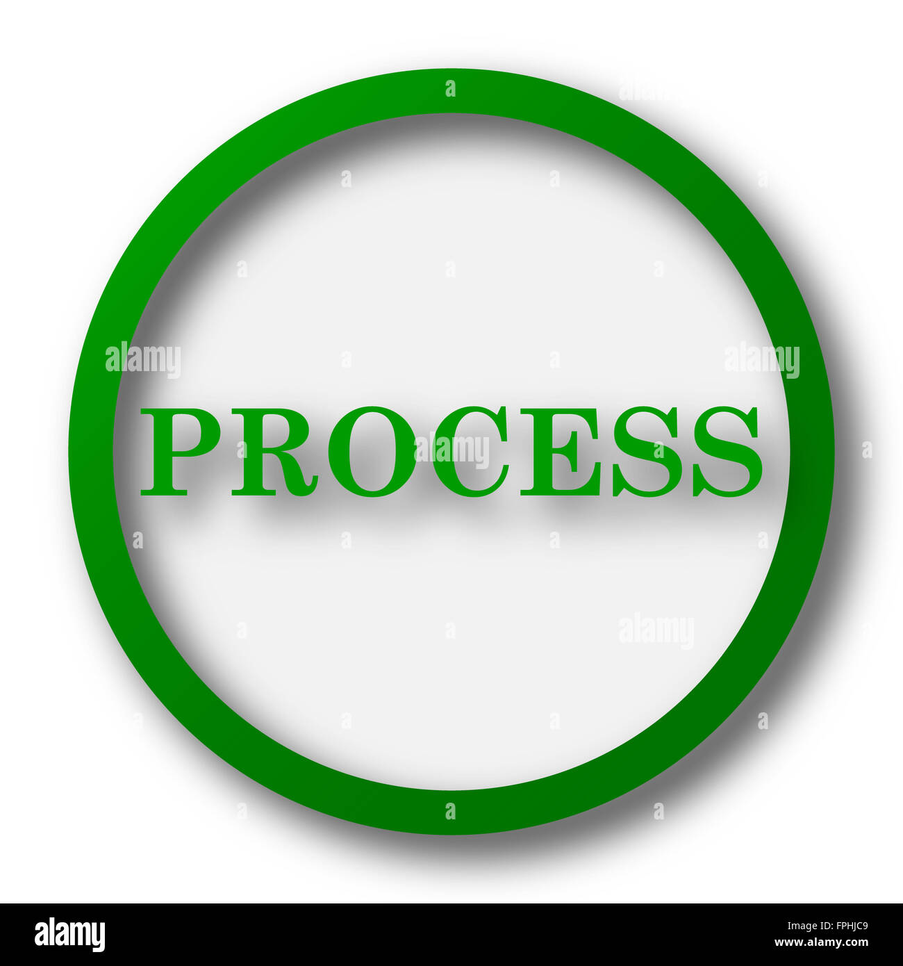 Process icon. Internet button on white background Stock Photo - Alamy