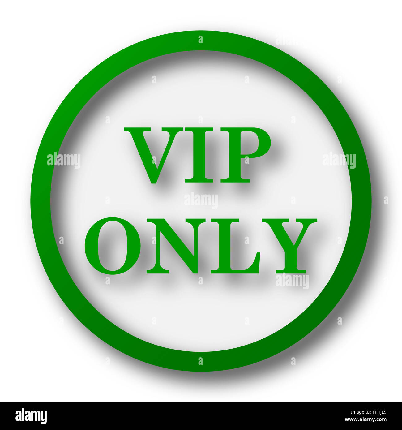 VIP only icon. Internet button on white background Stock Photo - Alamy