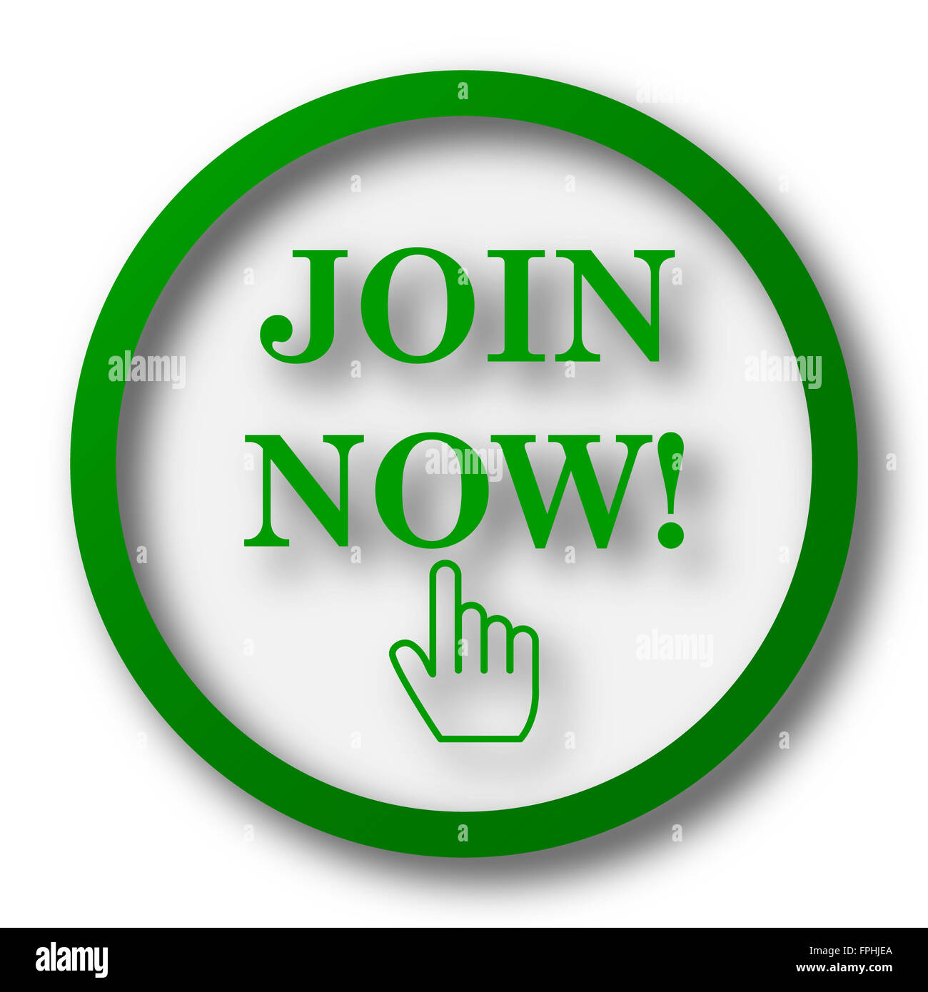 Join now icon. Internet button on white background Stock Photo - Alamy