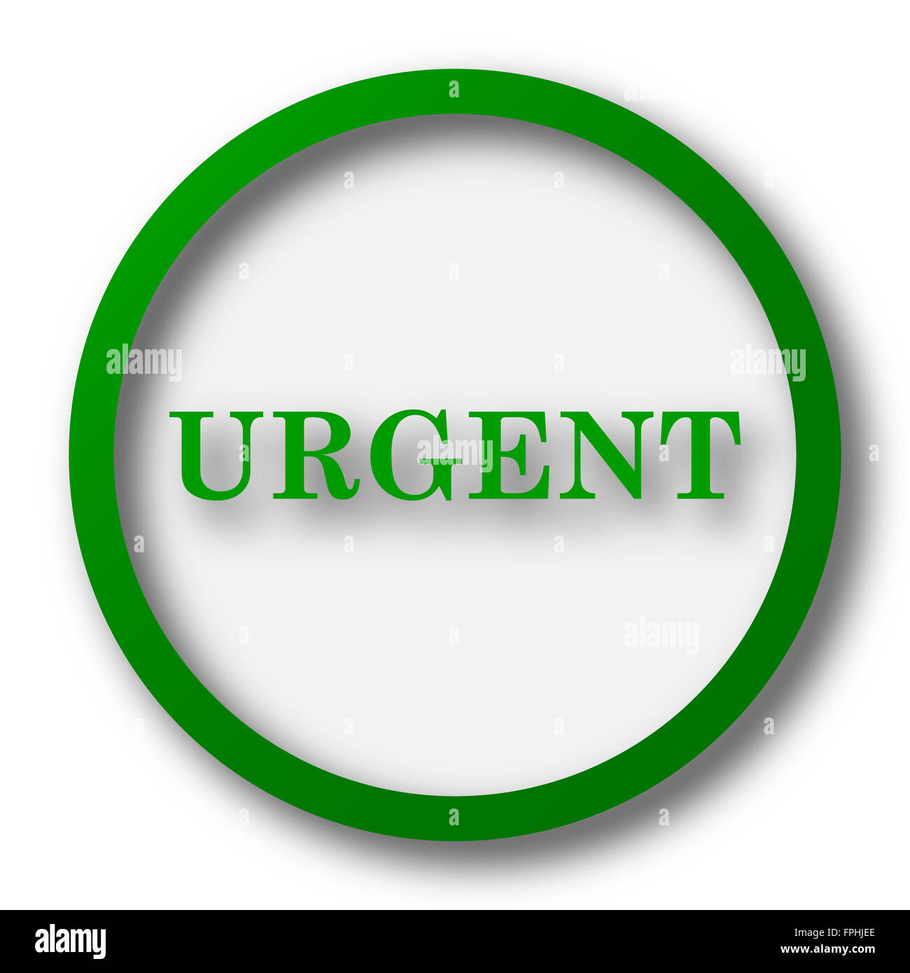 Urgent icon. Internet button on white background Stock Photo - Alamy