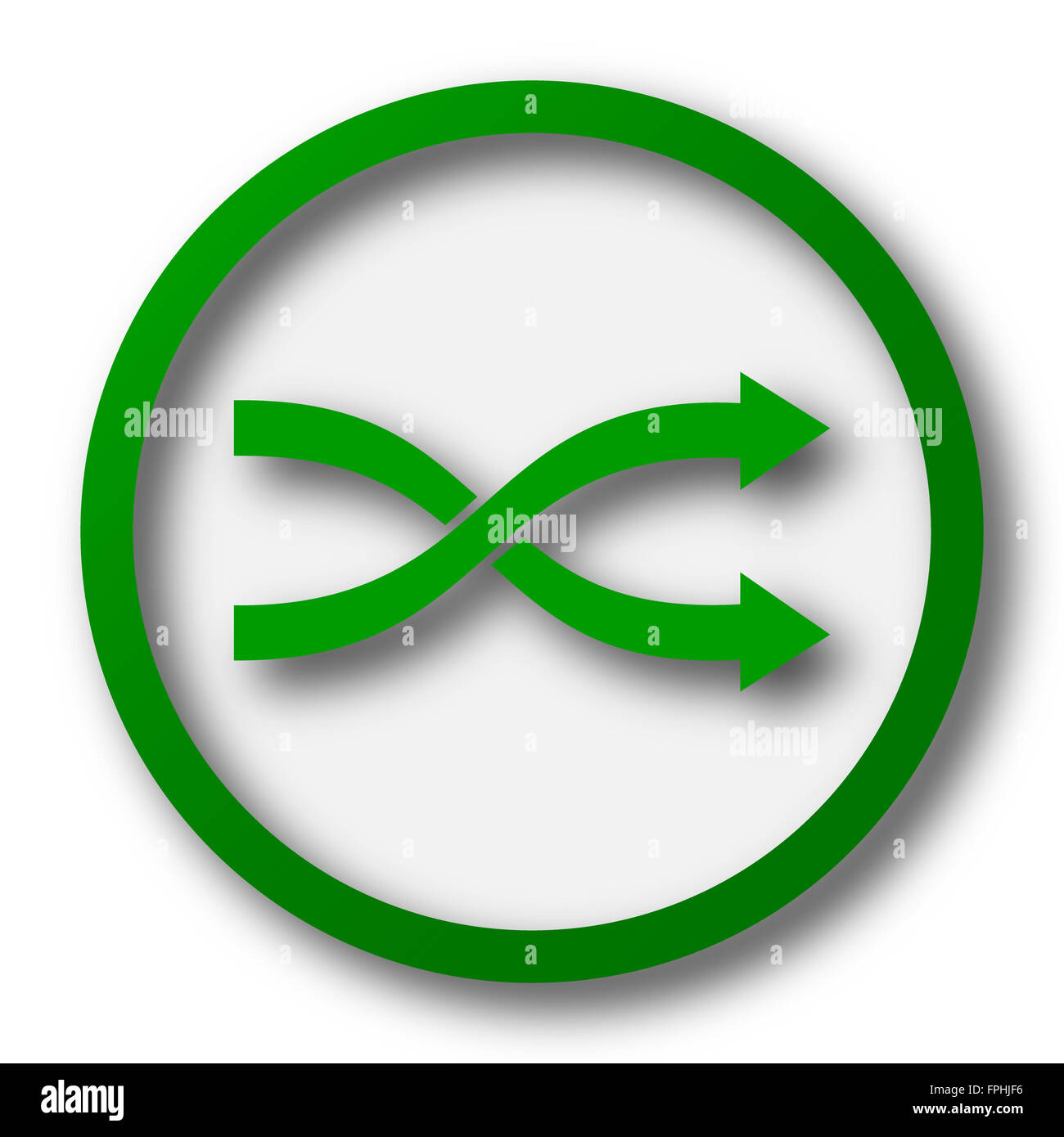 Shuffle icon. Internet button on white background Stock Photo - Alamy